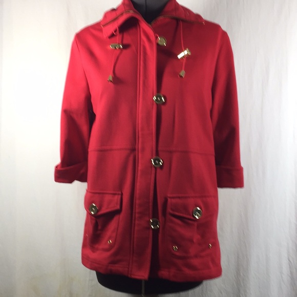 Vecceli Italy | Jackets & Coats | Vecceli Italy Red Jacket Gold ...